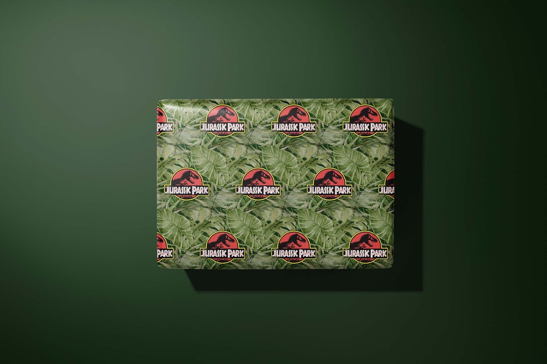 Jurassic Park Inspired Wrapping Paper | Gift Wrap - Dinosaurs - Hand ...