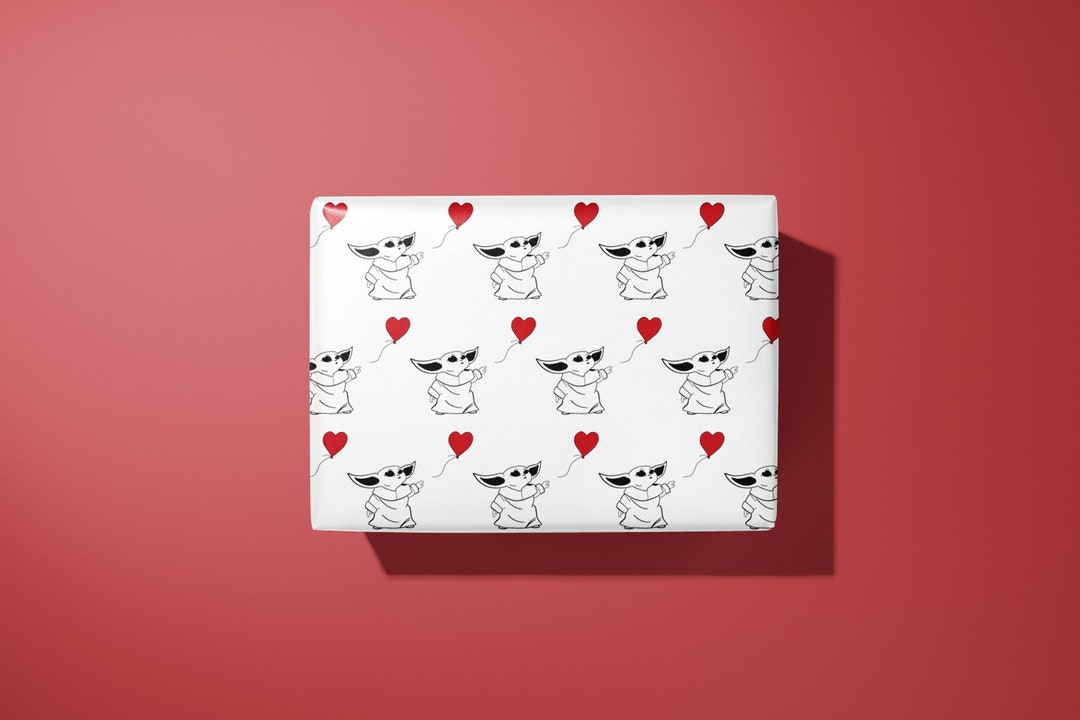 Valentine's Grogu and the Heart Balloon: Mandalorian Inspired Wrapping ...