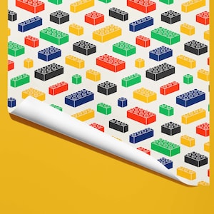 LEGO Brick Style Wrapping Paper - One Direction - Hand Made - Etsy