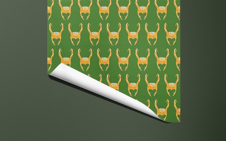 Loki Wrapping Paper Hand Illustrated | Etsy