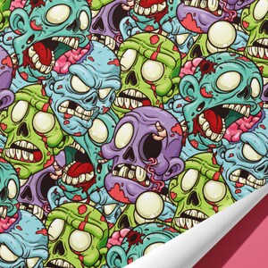 Zombie Wrapping Paper - Hand Made Gift Wrap - Etsy