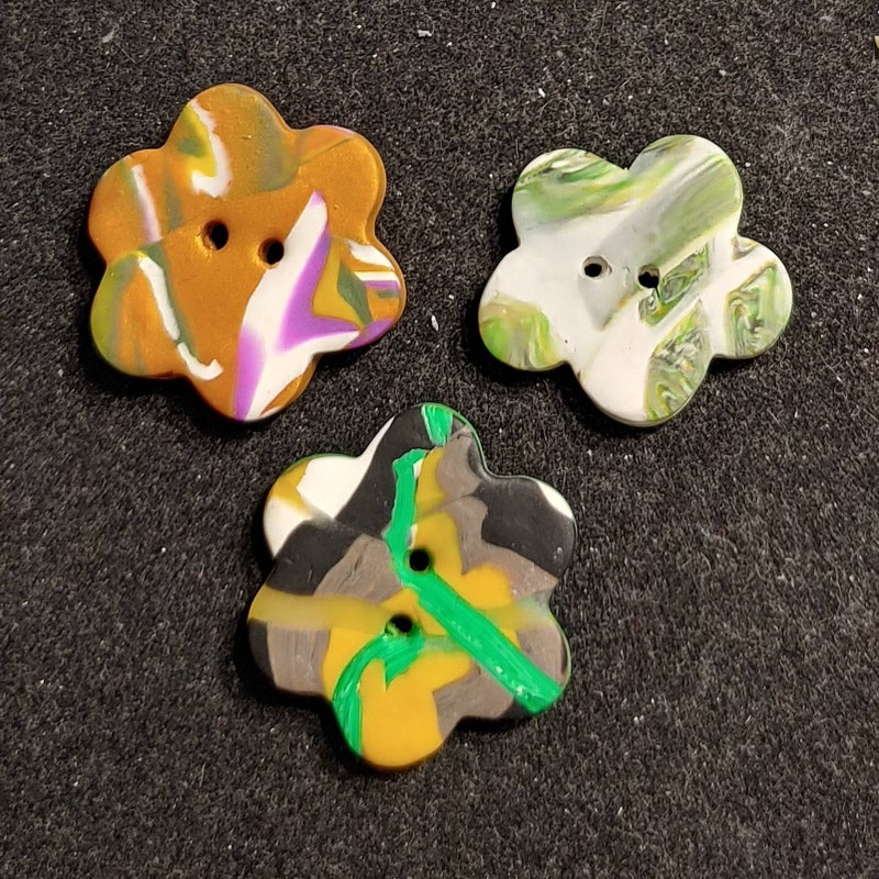 Polymer Clay Buttons - Etsy