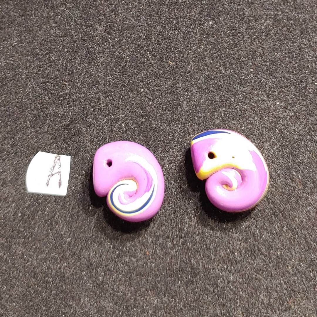 Polymer Clay Snail Shaped Beads. Multi-color Beads for Your Jewelry ...