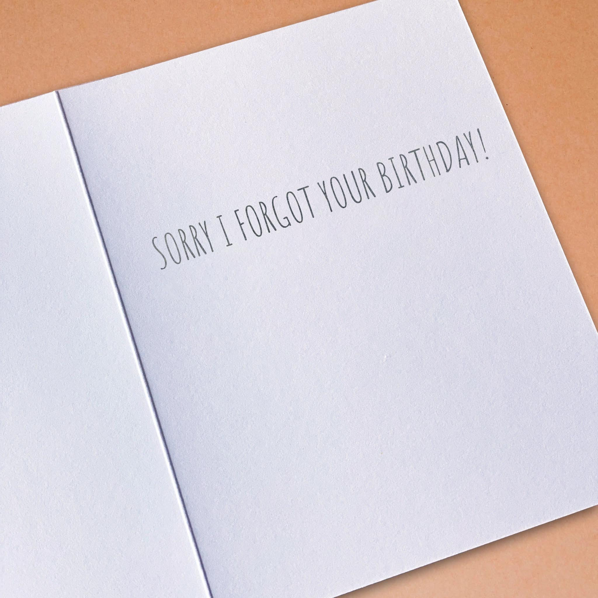 Belated Birthday Card for Him Forgot Your Birthday Card Late - Etsy