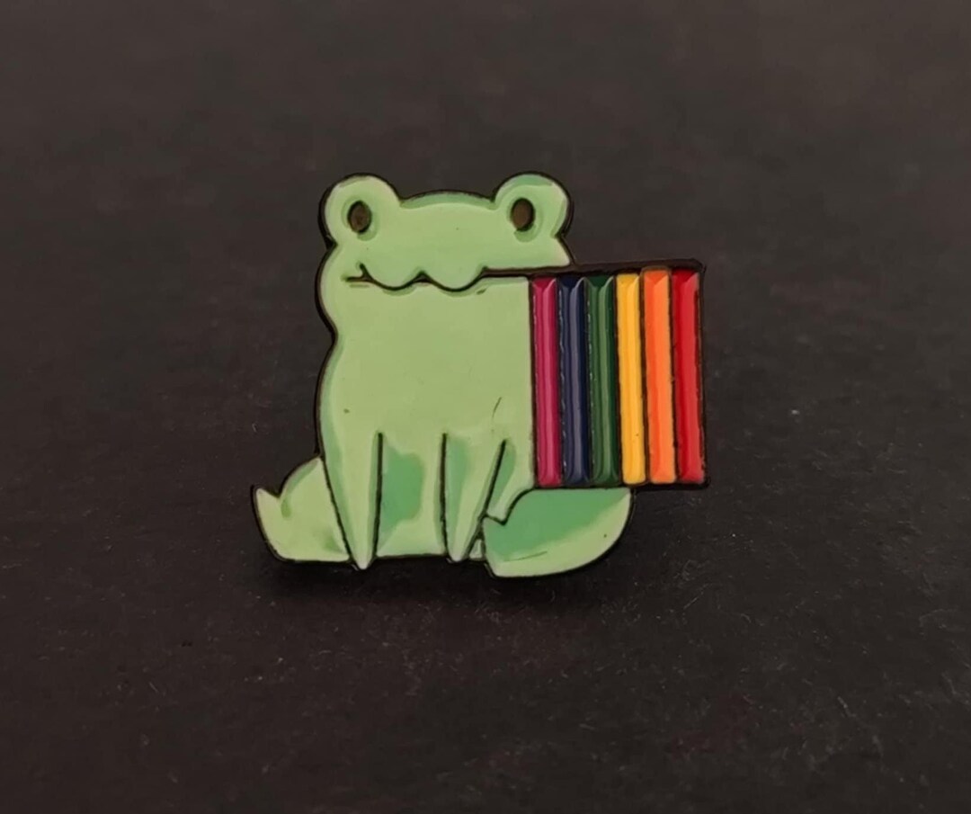 Frog Pin With Rainbow Flag Enamel Pin - Etsy