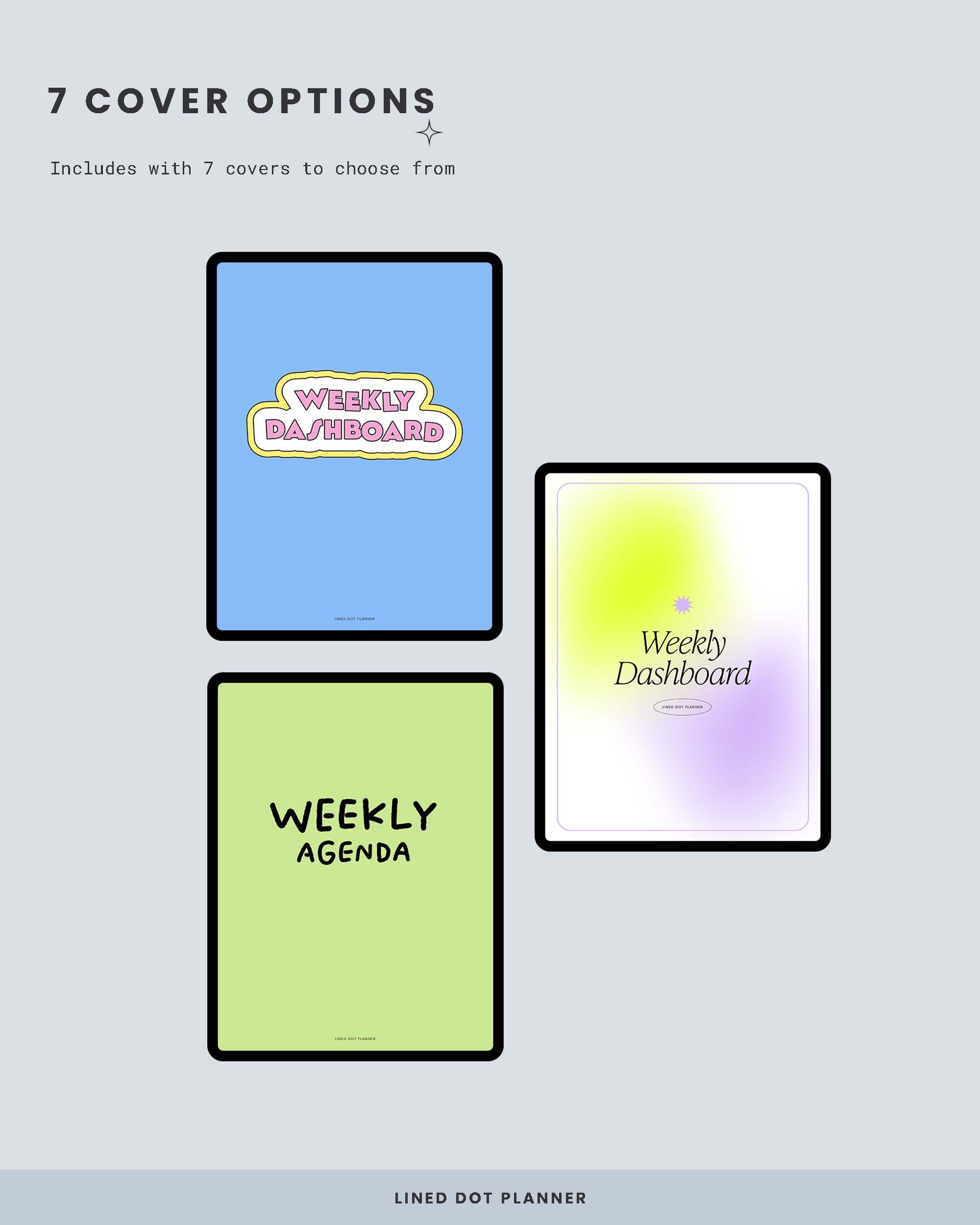 Weekly Agenda - Digital Weekly & Daily Templates, Undated Vertical ...