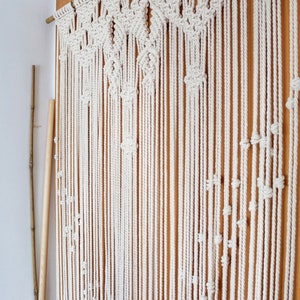 Cortina de macramé, cortina boho, decoración hogar boho, decoración ...