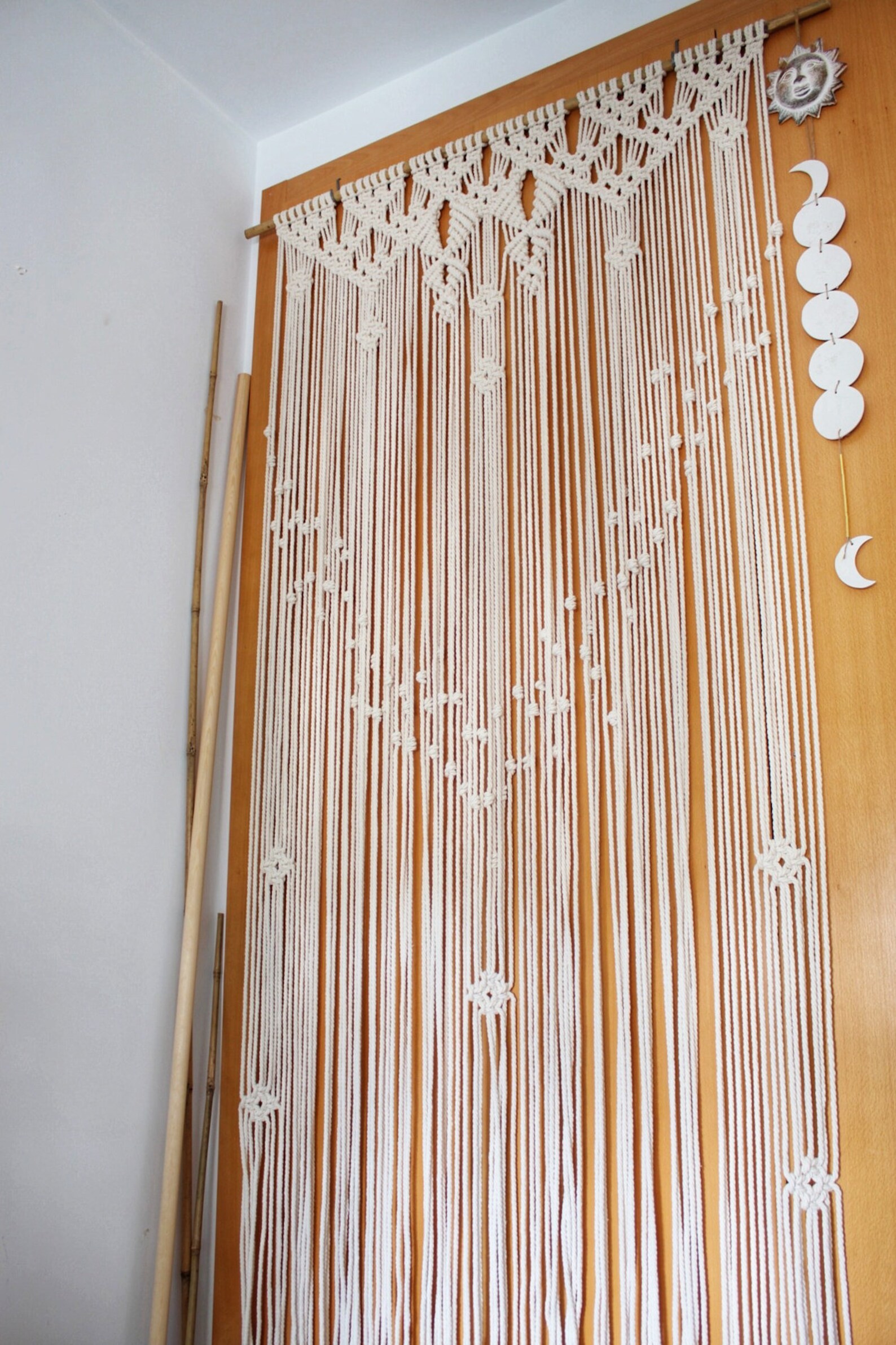 Cortina de macramé, cortina boho, decoración hogar boho, decoración ...