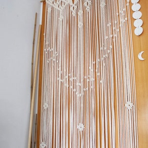 Cortina de macramé, cortina boho, decoración hogar boho, decoración ...