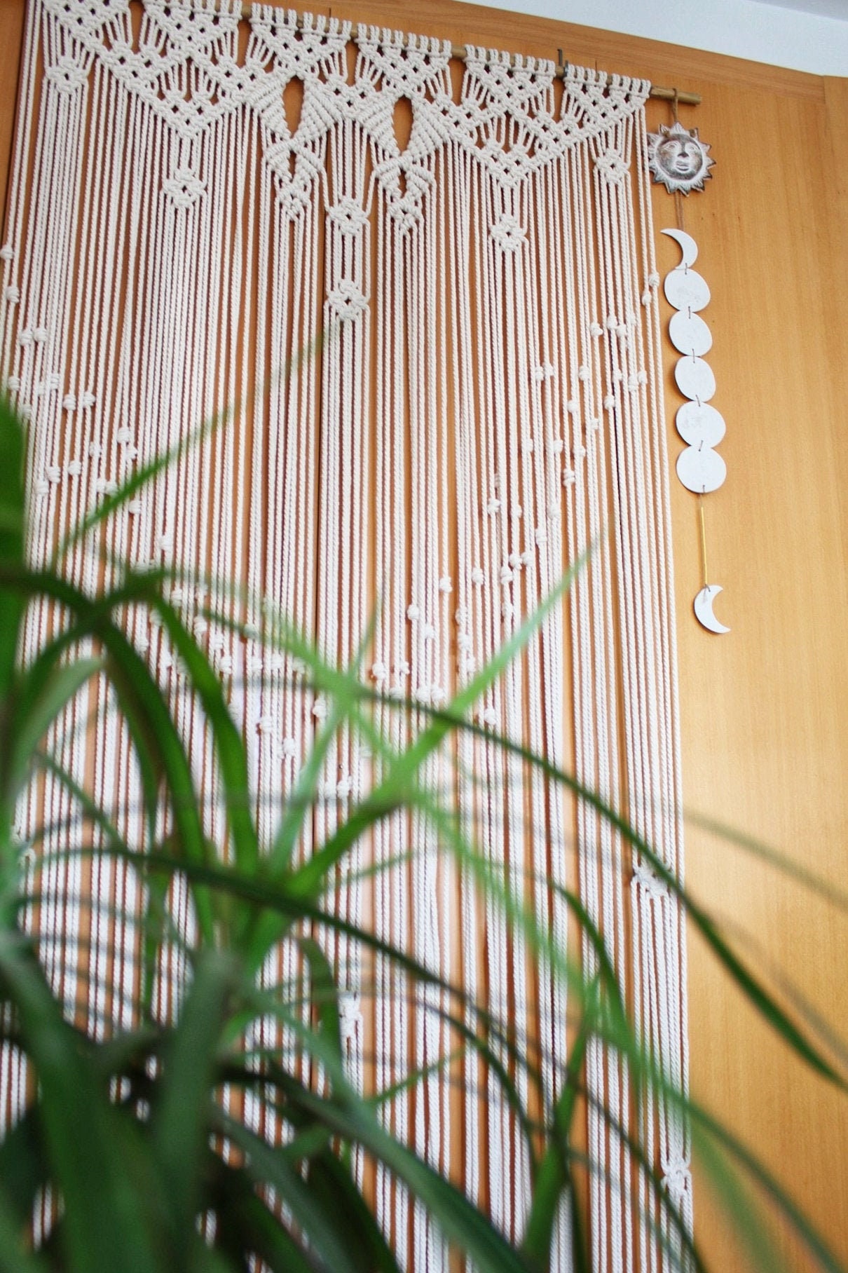 Cortina de macramé, cortina boho, decoración hogar boho, decoración ...