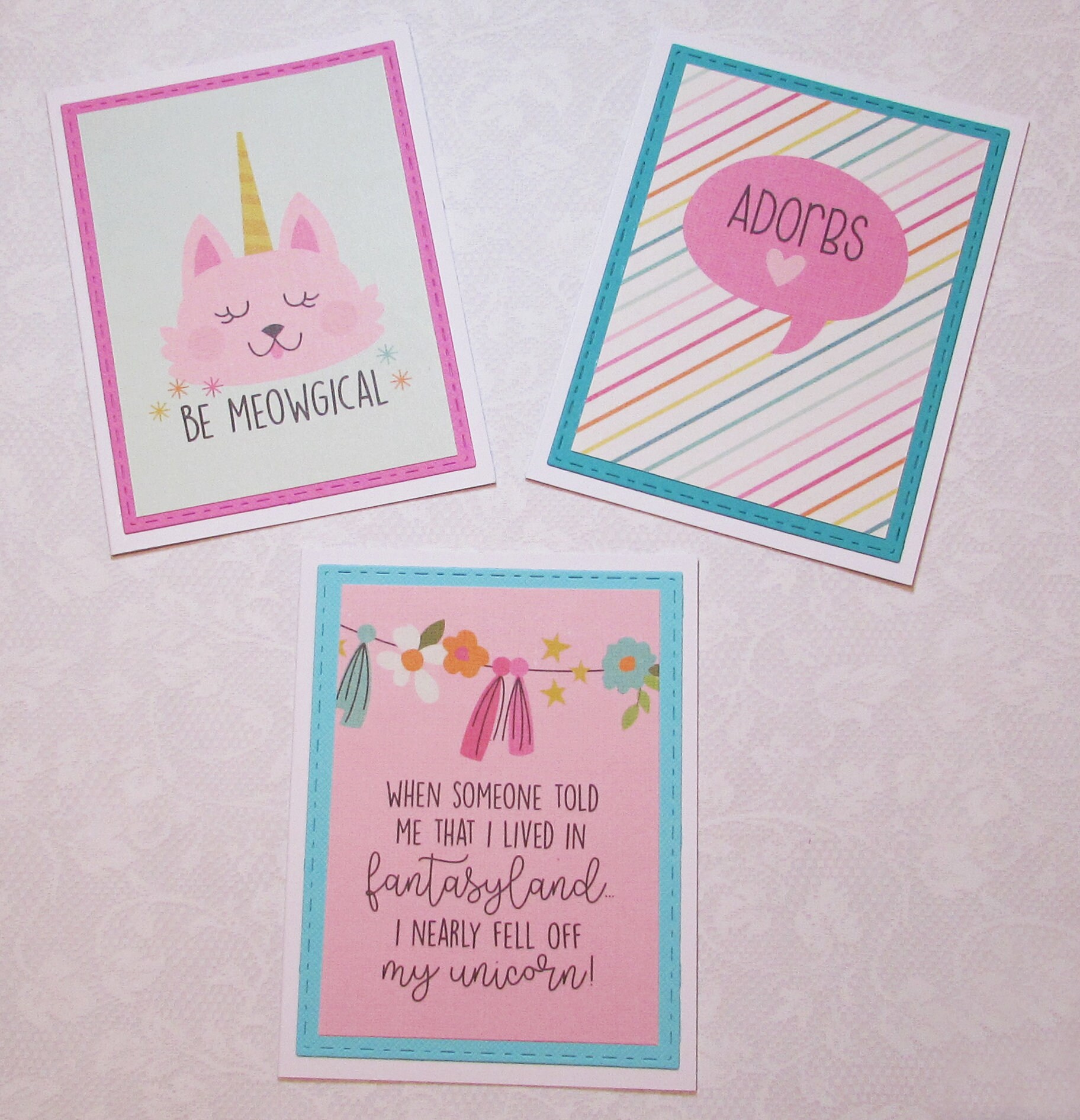 Mini note cards set of 6 greeting cards blank cards | Etsy