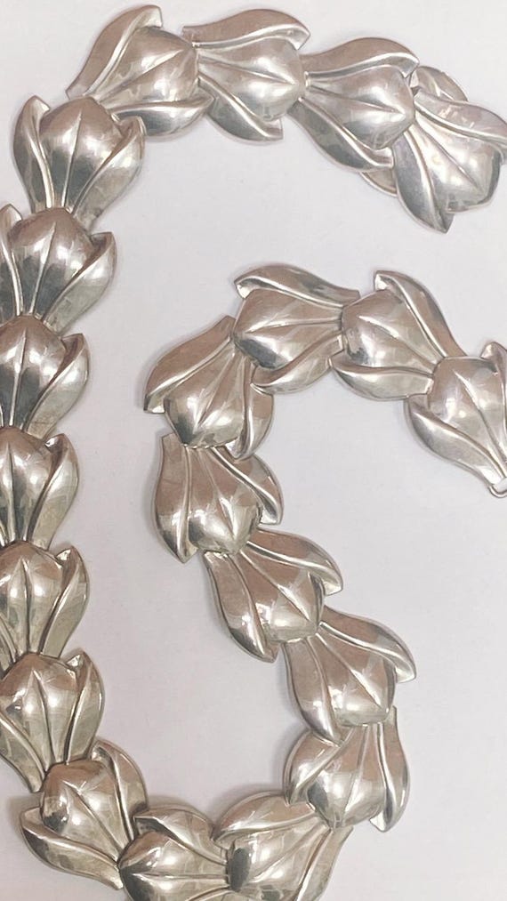 Sterling silver Danish Tulip Necklace - Gem