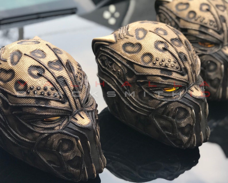 Killmonger Golden Jaguar Cosplay Costume Helmet - Etsy