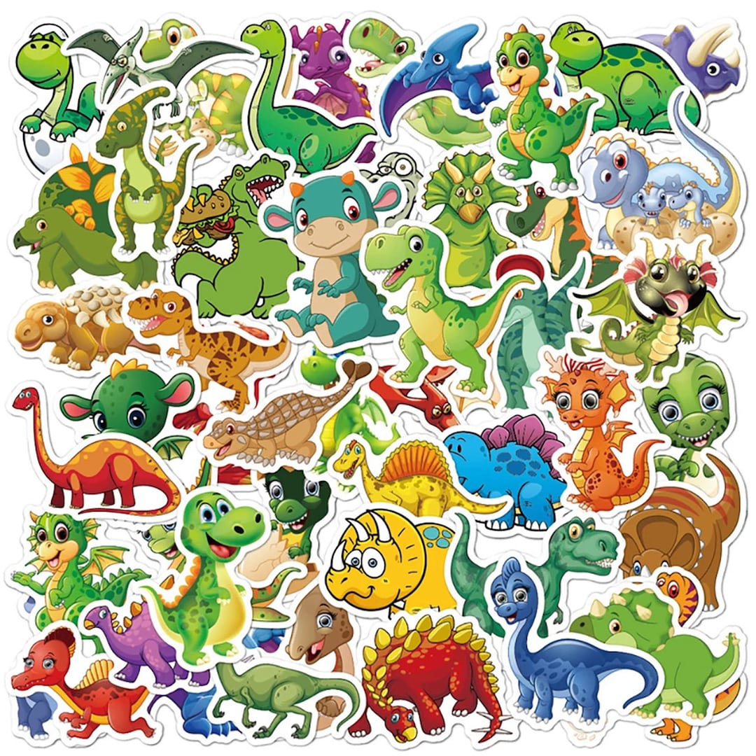 50 Cute Little Dinosaur Stickers - Etsy