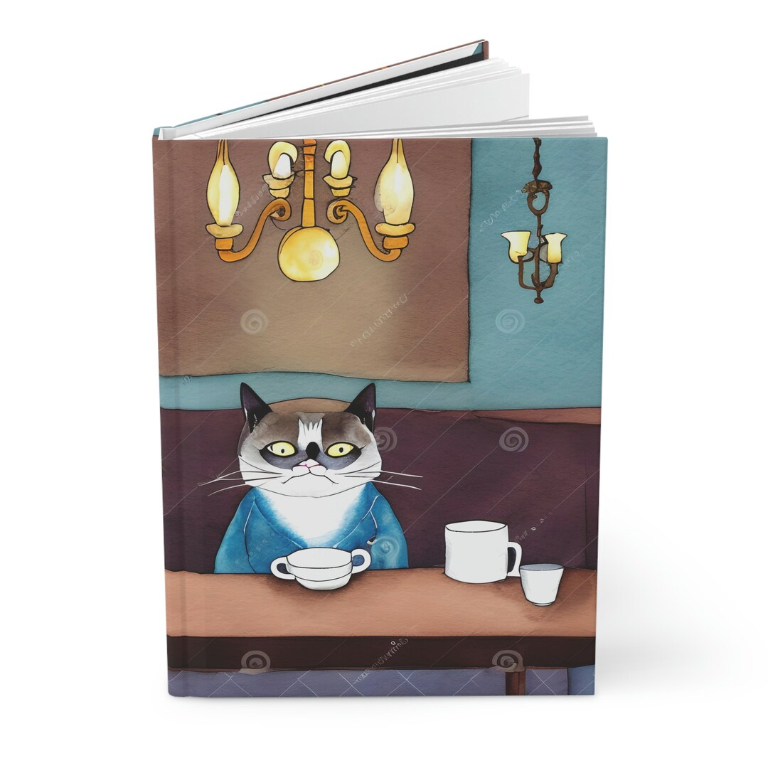 Cat Lover, Journaling, Coffee Journal, Original Cat Art, Hardcover ...