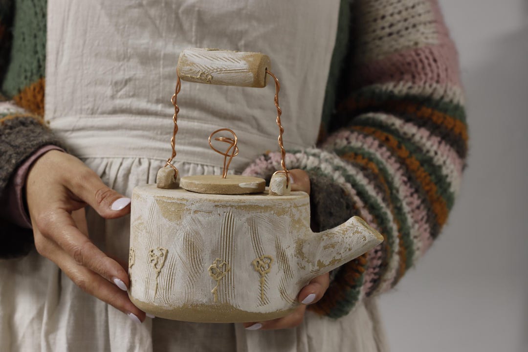 Rustic Stoneware Teapot, Matte Ceramic Teapot, Teapot for Professional ...