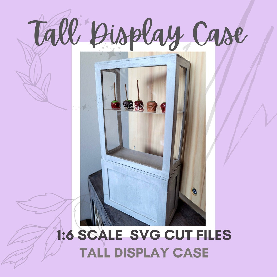 1/6th Scale Sized Tall Display Case SVG Cut File / Miniature - Etsy