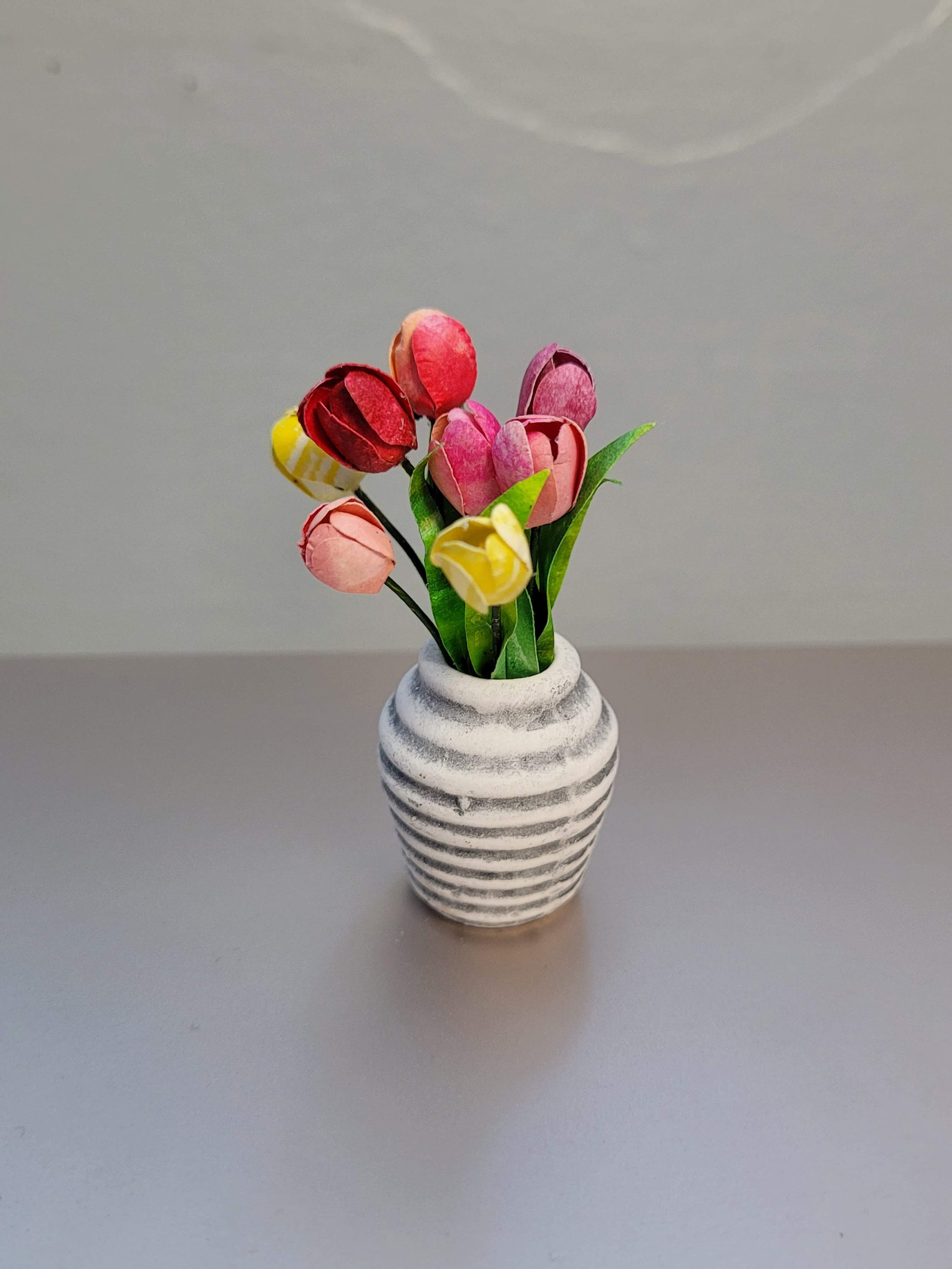 Tulips DIY Miniature Paper Flowers 1:12 Dollhouse Scale - Etsy