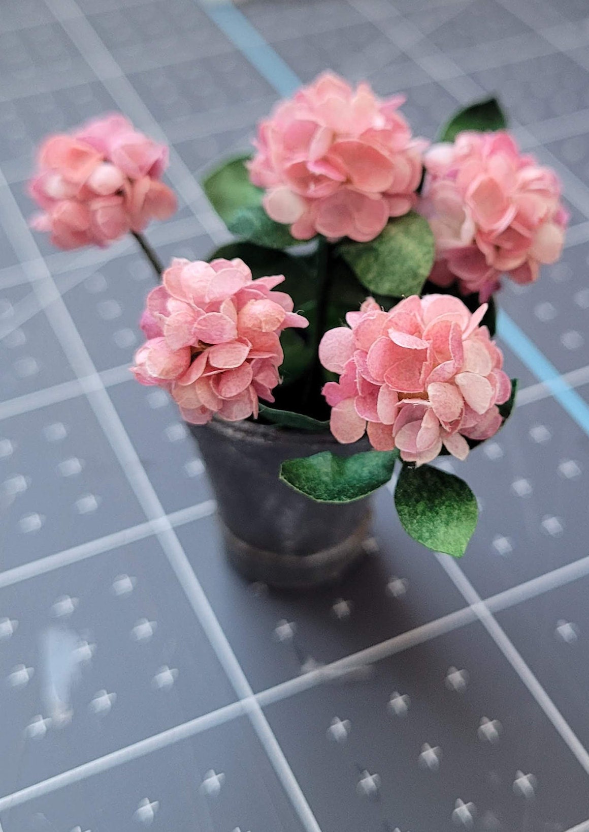 Hydrangea DIY Miniature Paper Flowers 1:12 Dollhouse Scale - Etsy