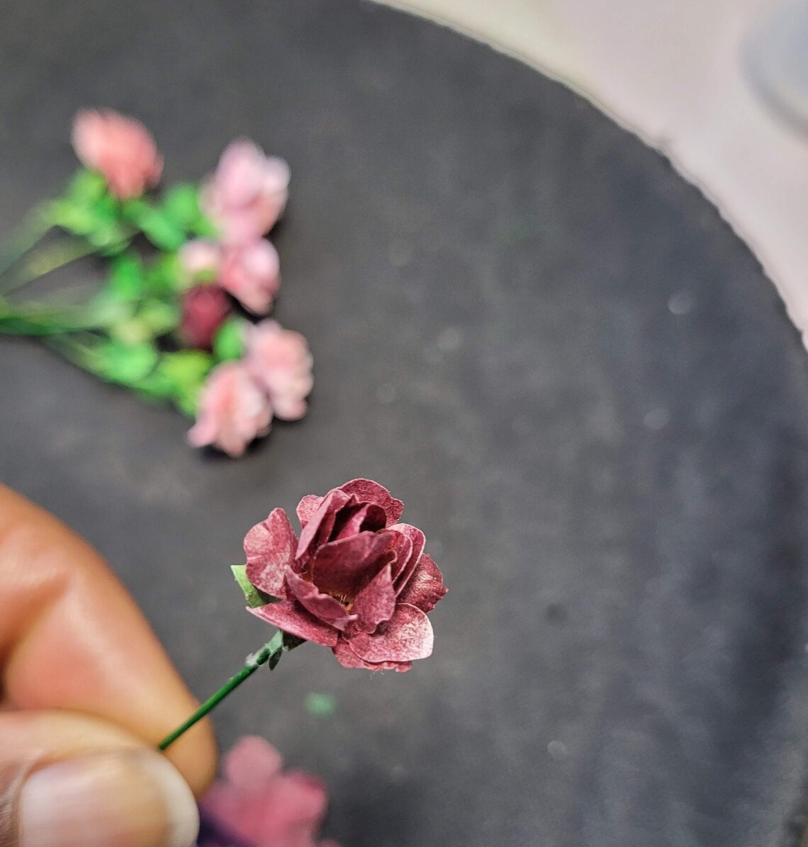 Cricut Made Roses 2 Types DIY Miniature Paper Flowers 1:12 - Etsy