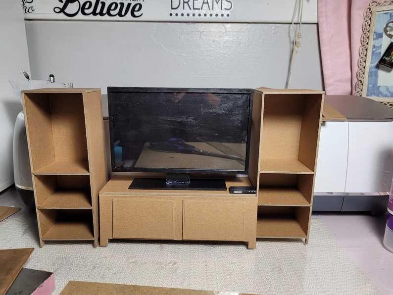 Miniature Dollhouse Flatscreen TV / DIY Mini Home Movie - Etsy