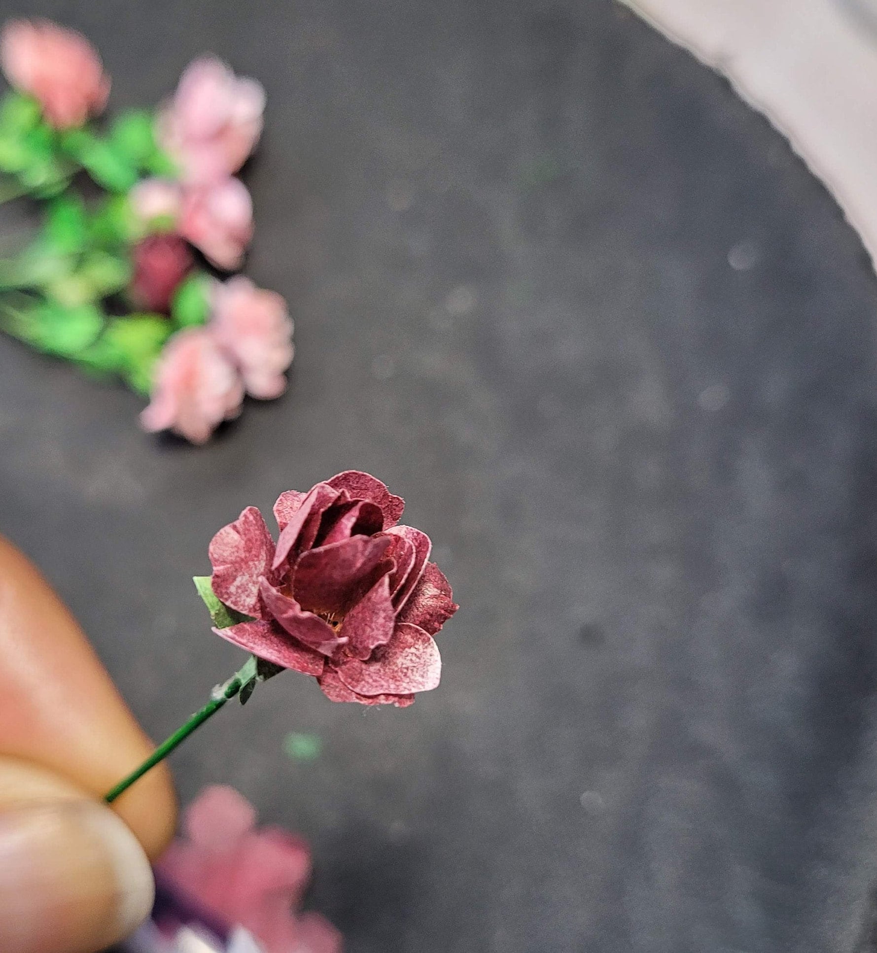 Roses 2 Types DIY Miniature Paper Flowers 1:12 Dollhouse | Etsy