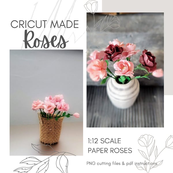 1:12 Scale Paper Roses - Etsy UK