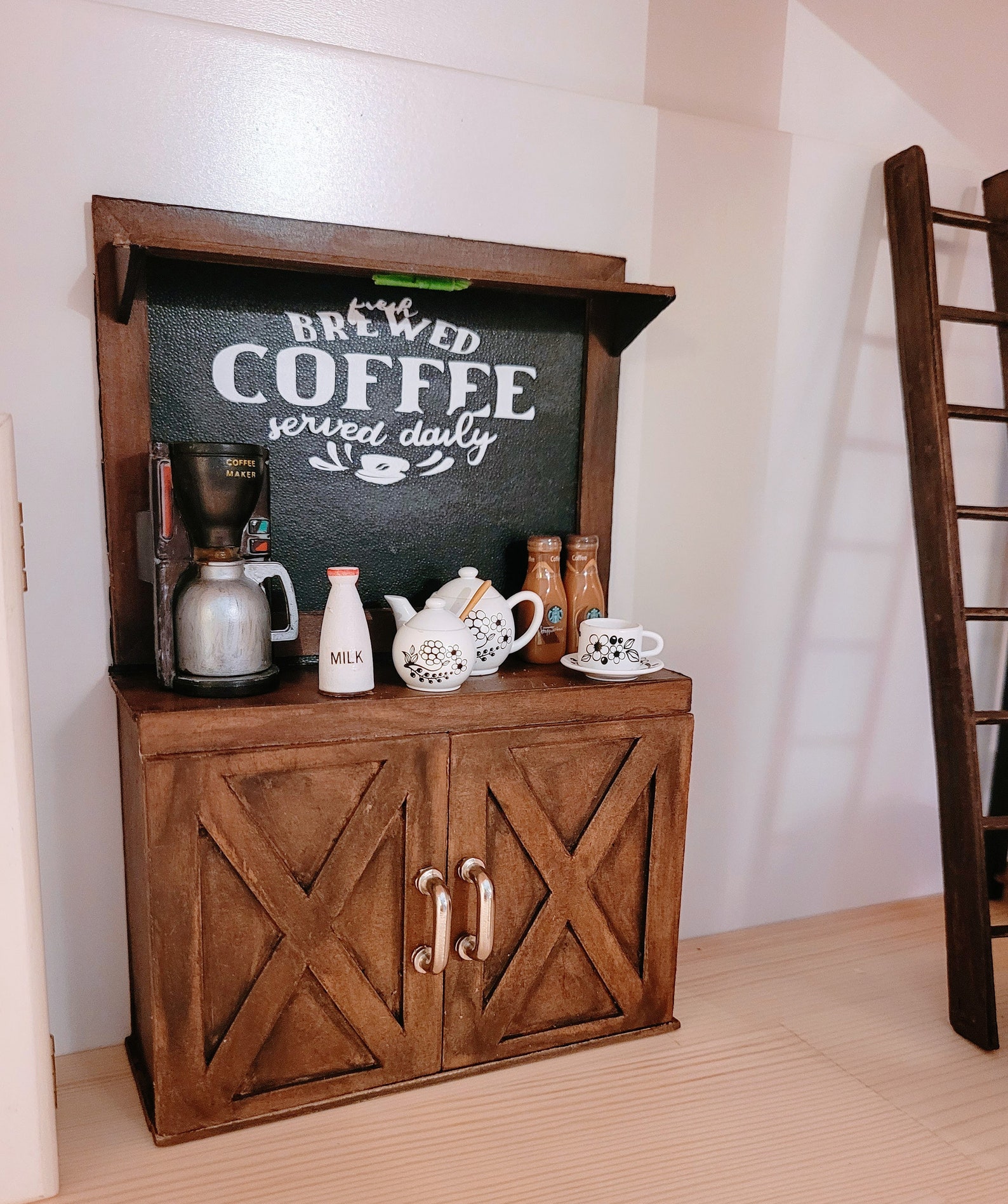 DIY Miniature Dollhouse Coffee Station / Mini Breakfast Bar - Etsy