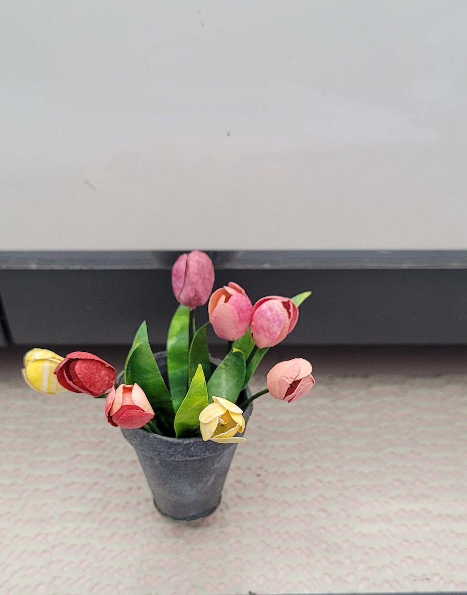 Tulips DIY Miniature Paper Flowers 1:12 Dollhouse Scale - Etsy