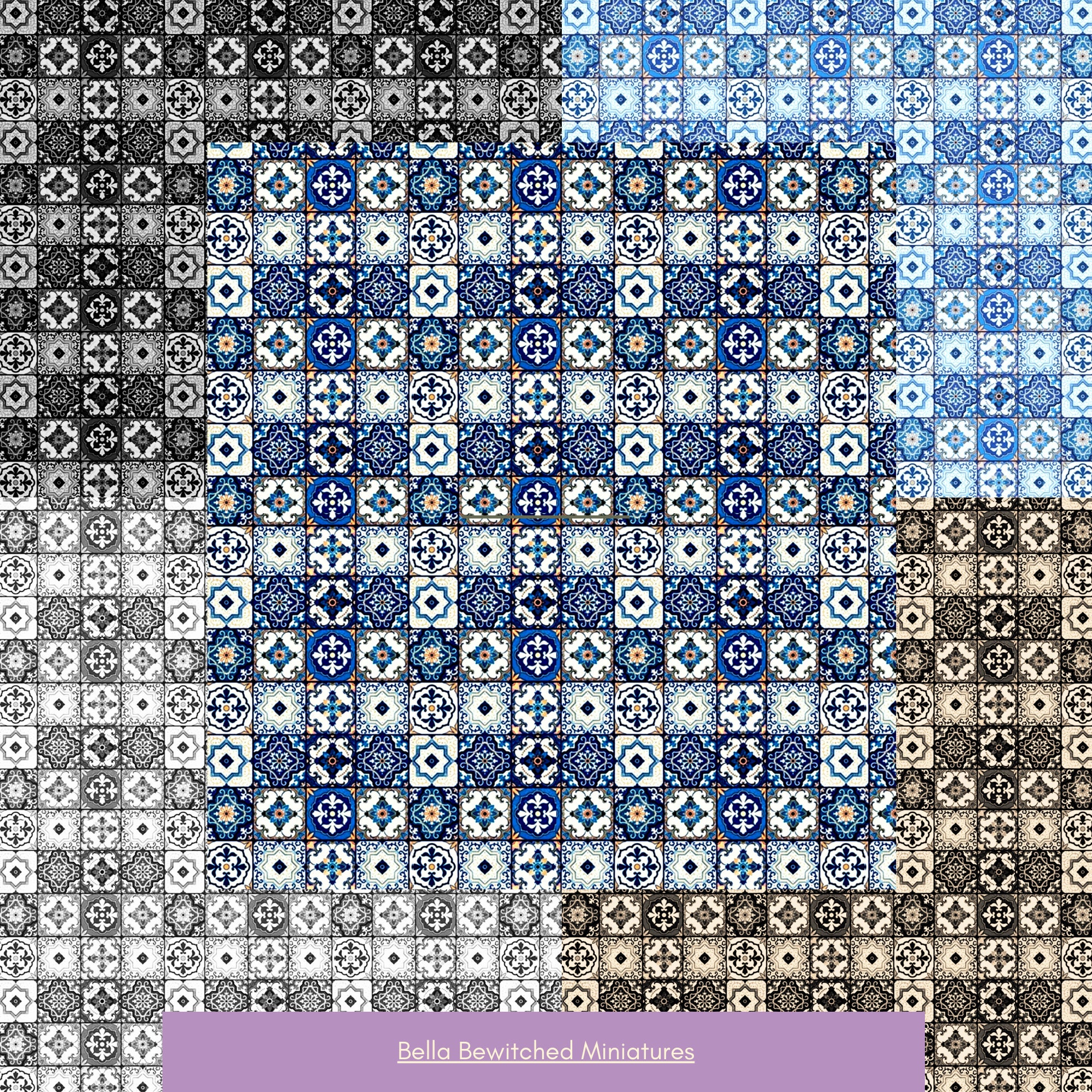 Dollhouse Printable Tiles for Miniature Decor A4 size PDF | Etsy