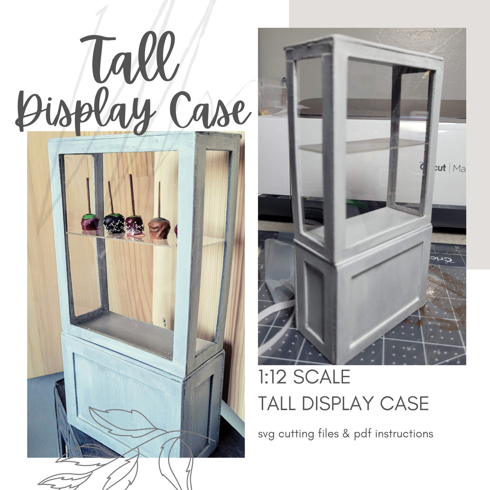 Dollhouse Tall Display Case SVG Cut File / Miniature Bakery or - Etsy