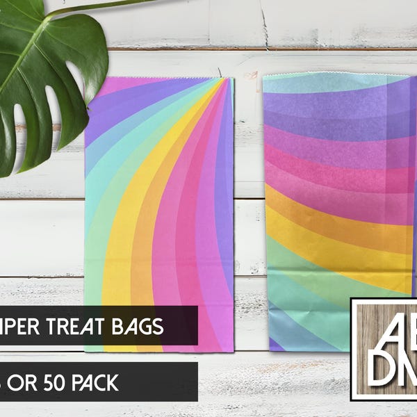 Rainbow Favor Bags - Etsy