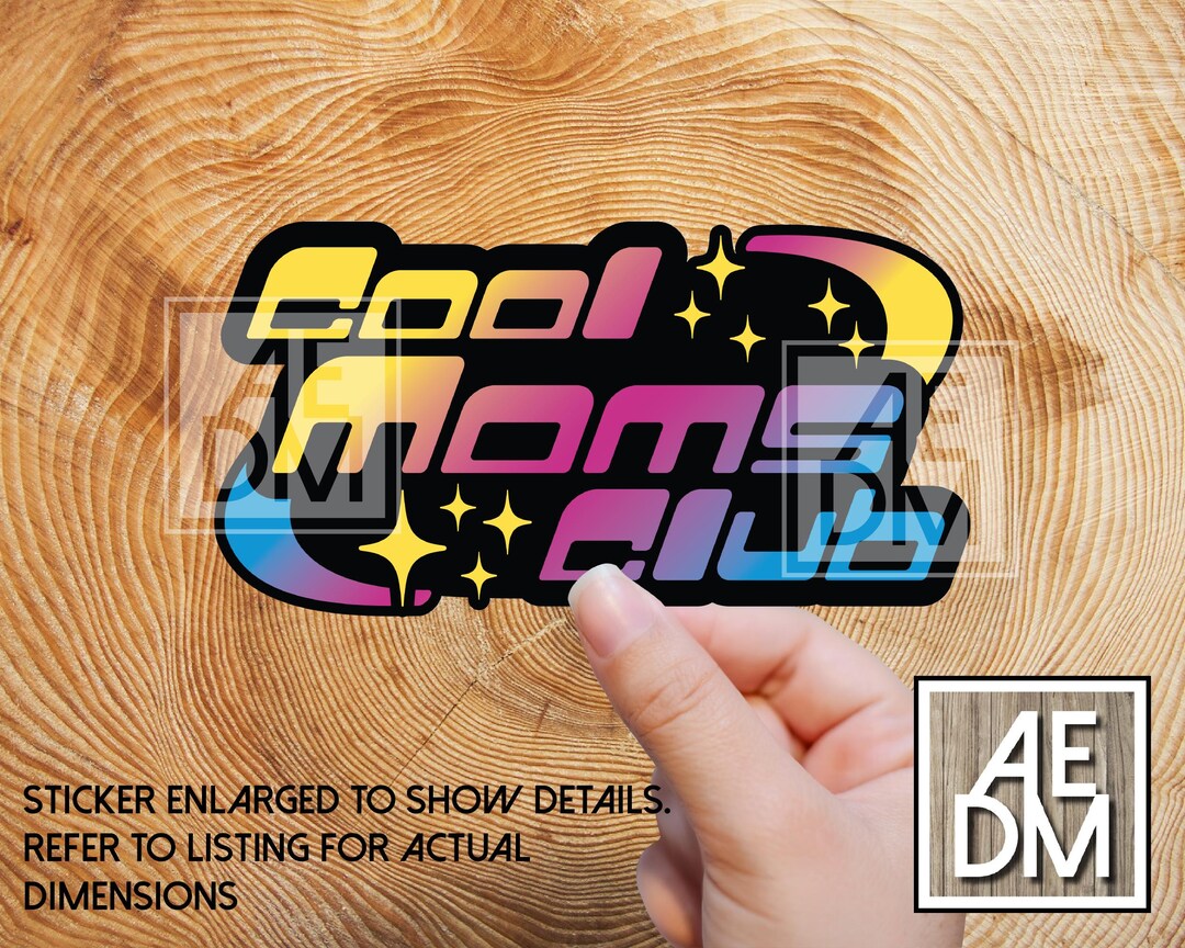 Y2K Cool Moms Club Sticker, Y2K Cool Mom Sticker, Retro Cool Moms Club ...