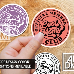 Retro Cool Moms Club Sticker, Cool Mom Sticker, Retro Mom Sticker ...