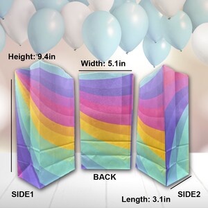 Rainbow Party Treat Bags, Rainbow Favor Bags, Pastel Goody Bags, Thank ...