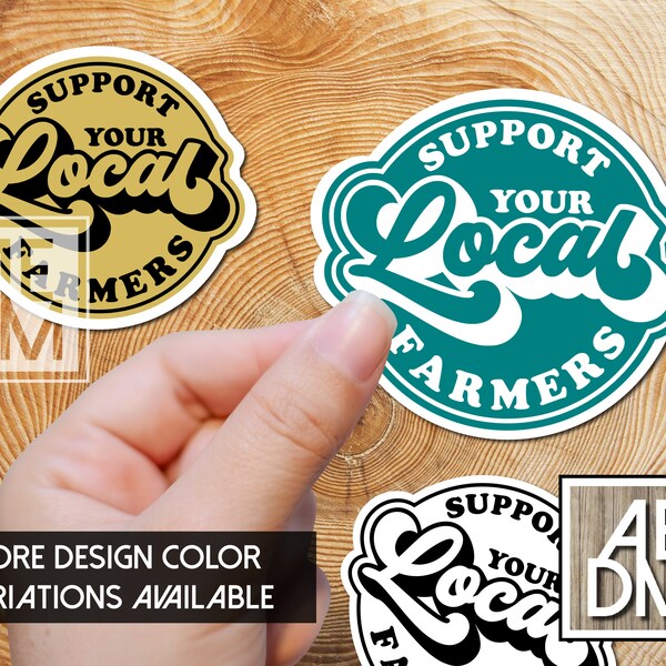 Small Support Local Farmers Sticker - Etsy
