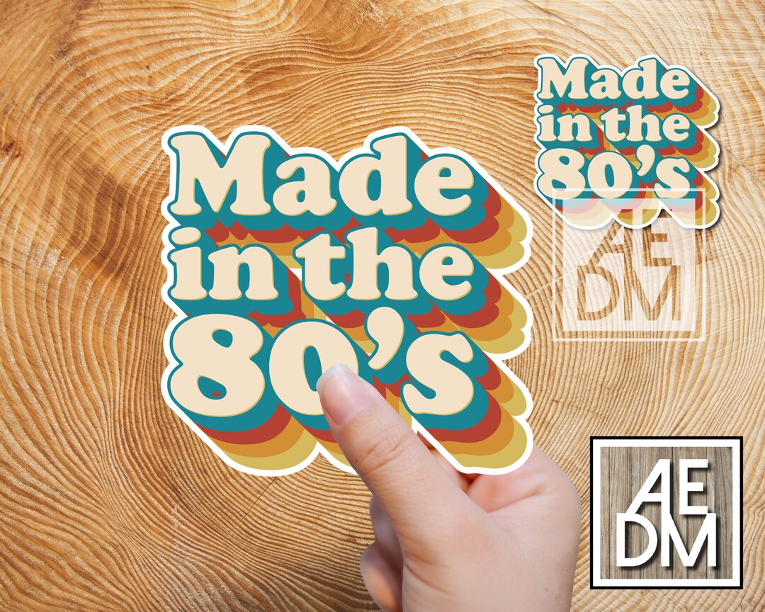 Made in the 80s Sticker, Rainbow Made in the 80s Sticker, 80s Laptop ...