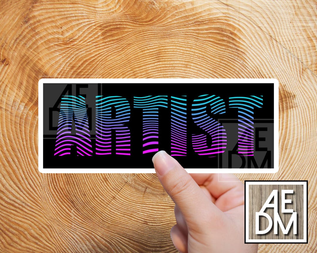 Artist Sticker, Optical Illusion Sticker, Artist Laptop Sticker ...