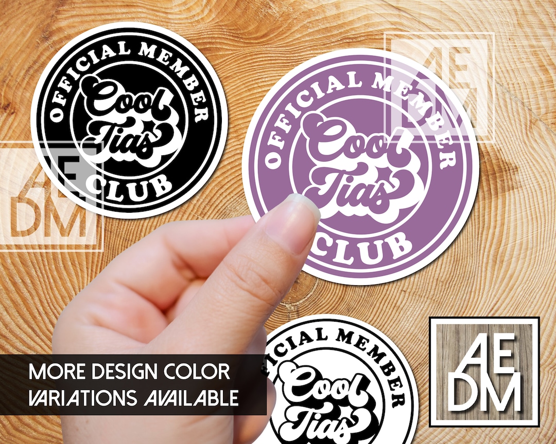 Cool Tias Club Sticker, Cool Tia Sticker, Retro Aunt Sticker, Laptop ...