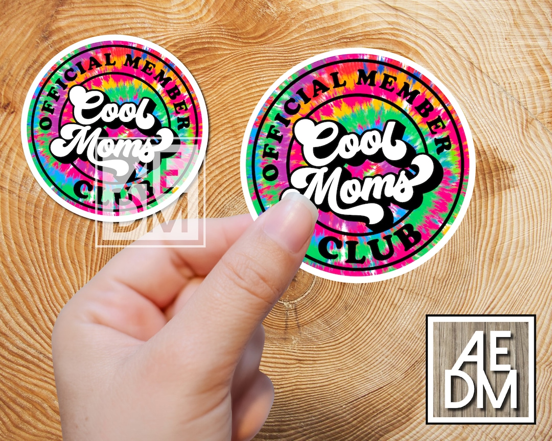 Cool Moms Sticker, Cool Moms Club Sticker, Retro Mom Sticker, Laptop ...