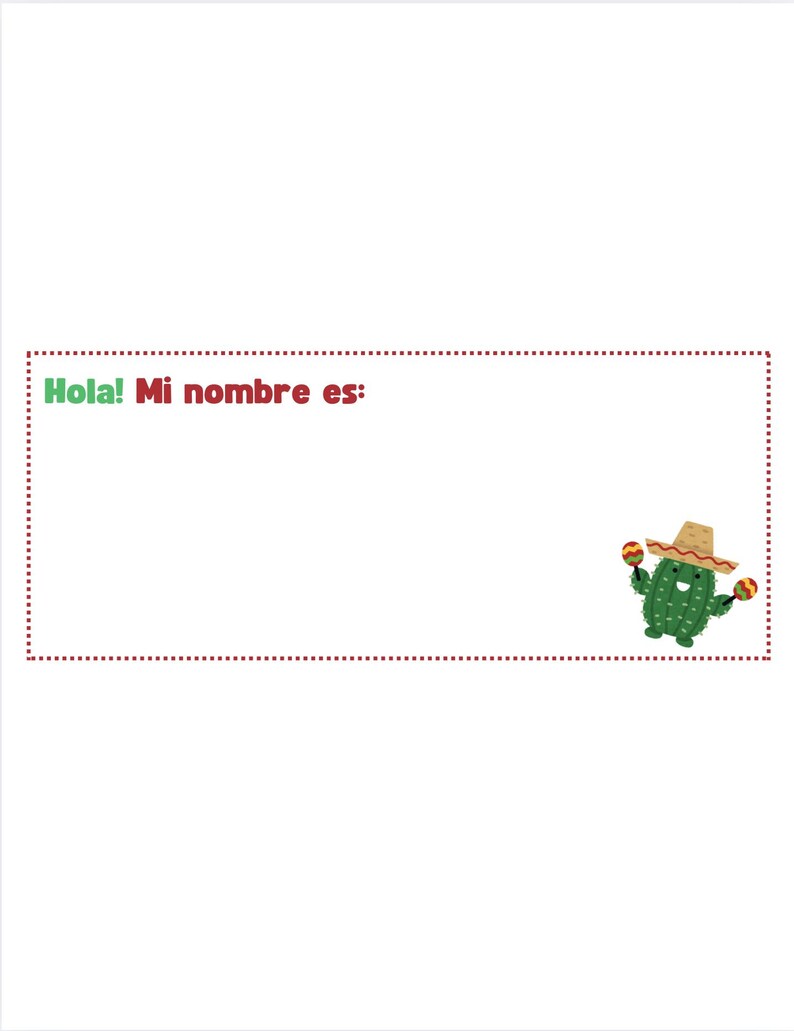 Fiesta Name and Name Tag - Etsy