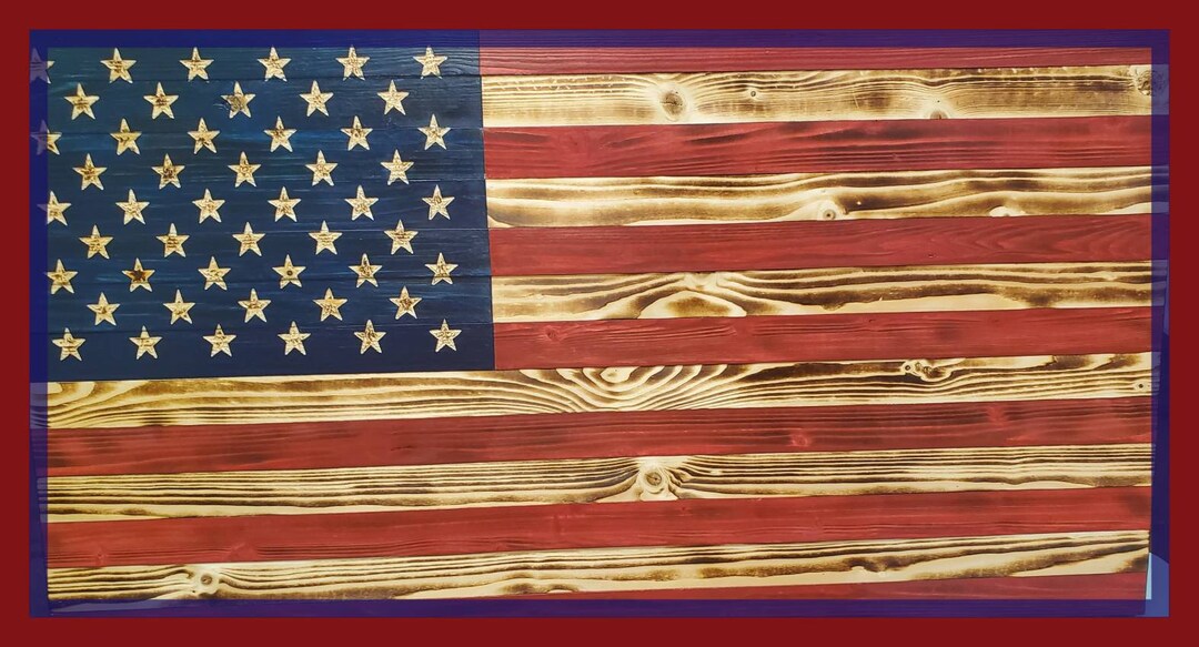 24"x36" Wooden US Flag - Etsy