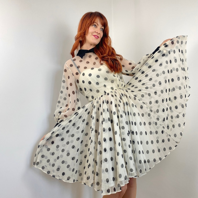 Polka Dot Prom Dress - Etsy