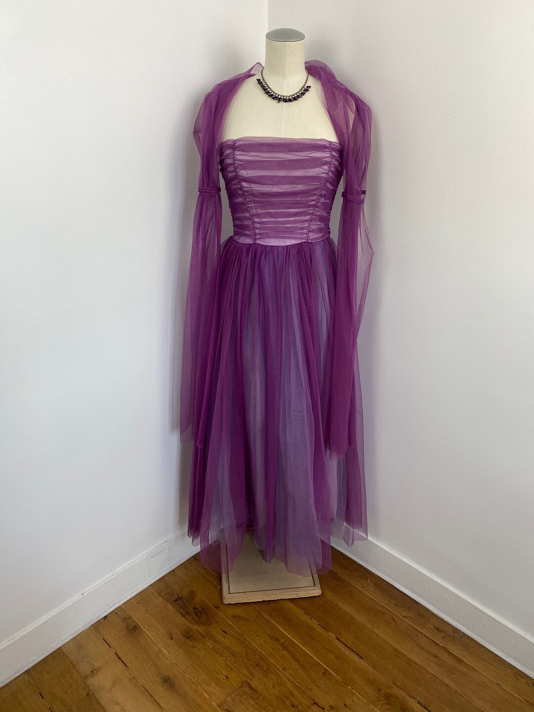 Vintage 50s Tulle Cupcake Prom Dress - Etsy