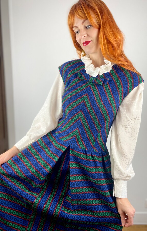 Vintage Caroline Rohmer 60s Drop Waist Dress - Gem