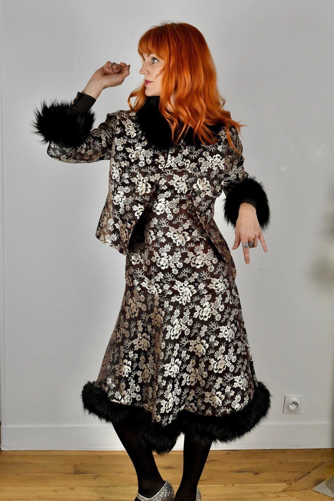 50s / 60s Vintage Fancy Dress & Jacket Set - Etsy