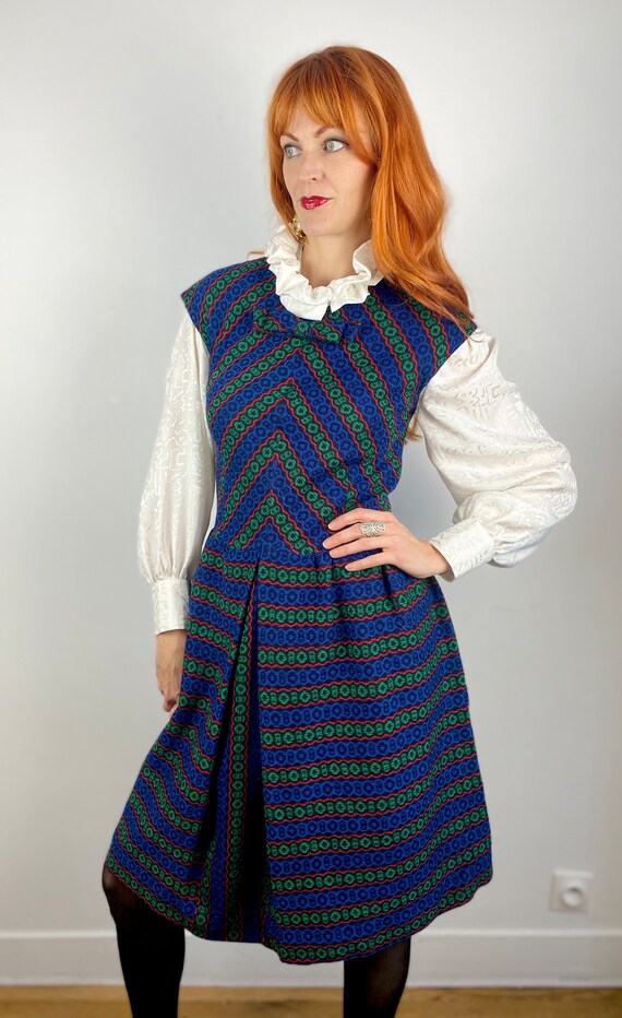 Vintage Caroline Rohmer 60s Drop Waist Dress - Gem