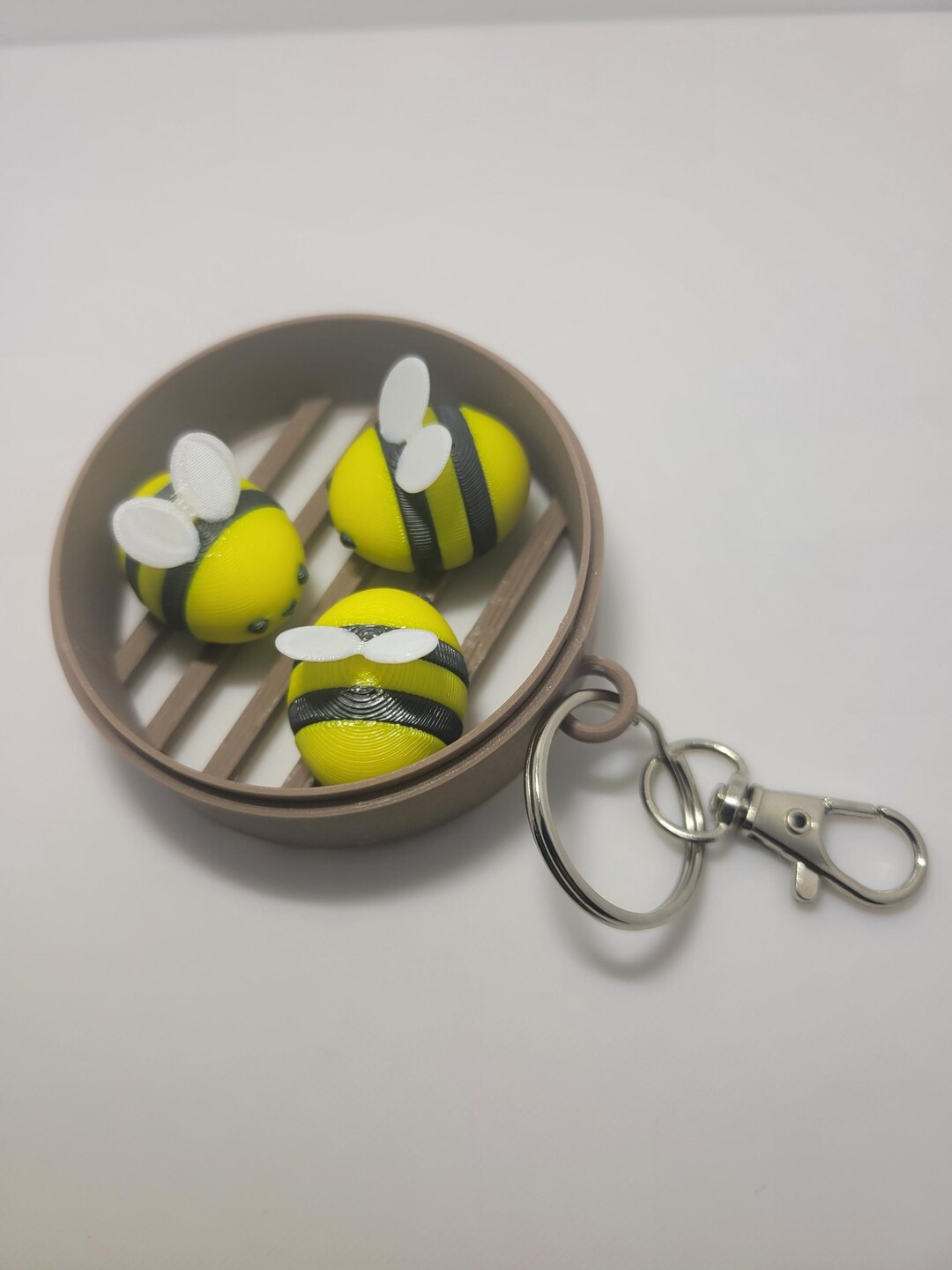 3D Printed Dim Sum Keychain Bee Bun - Etsy