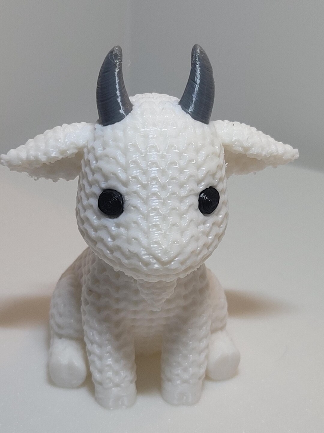 3D Printed Goat Figurine, Knitted Style - Etsy