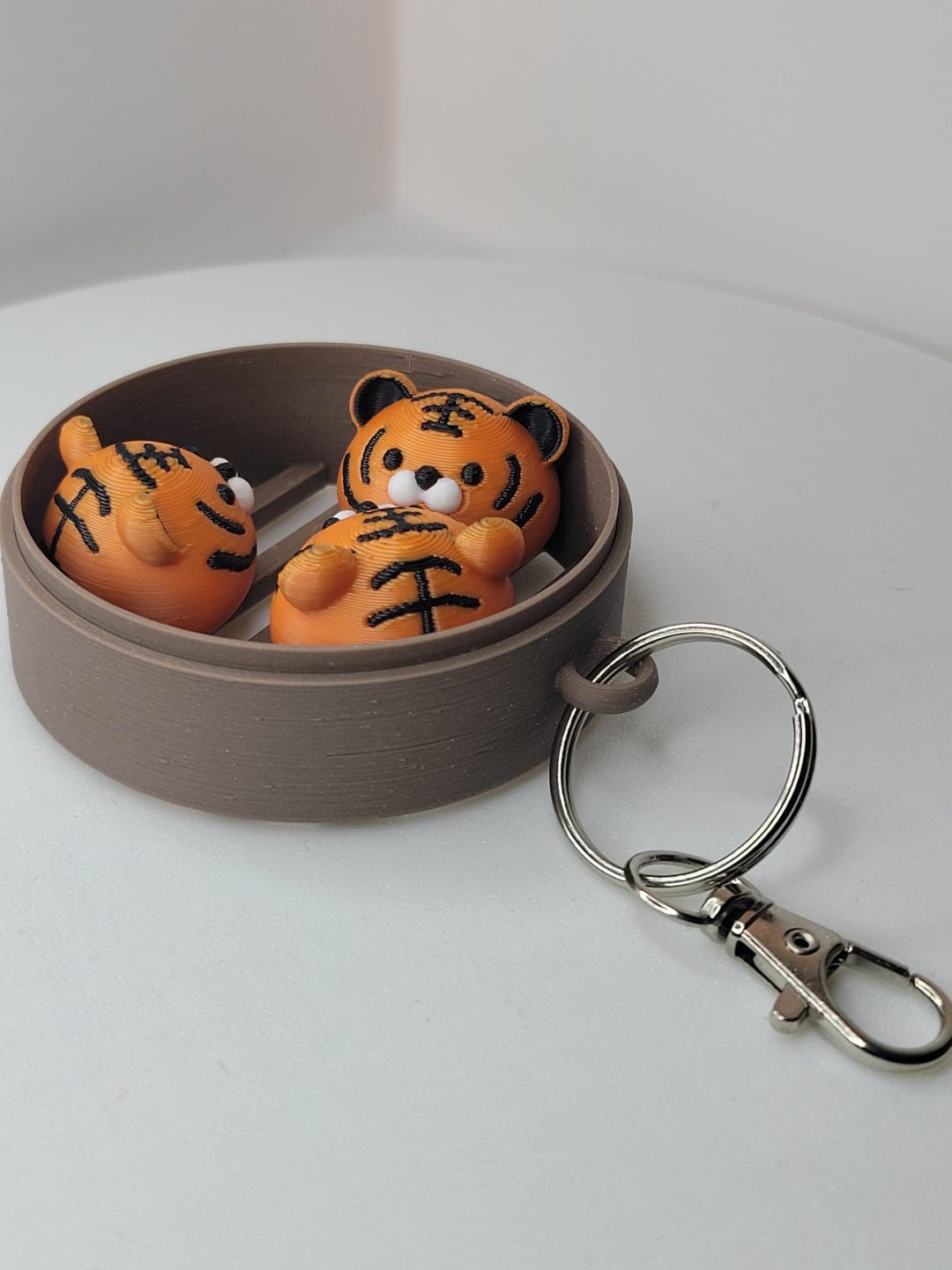 3D Printed Dim Sum Keychain Tiger Bun - Etsy